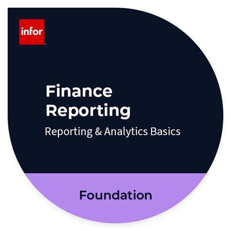 Infor Finance Reporting Reporting And Analytics Basics Foundation Credly