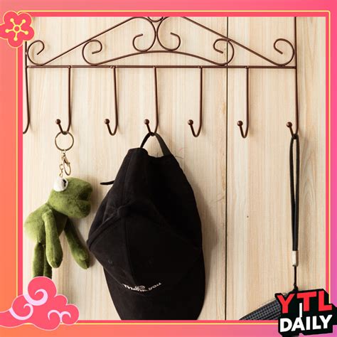 [ytl] ที่แขวนประตูห้องน้ำ ไม้แขวนเสื้อ แขวนอยู่ด้านหลังประตู ไม่ต้องใช้ตะปูตอก ตะขออเนกประสงค์