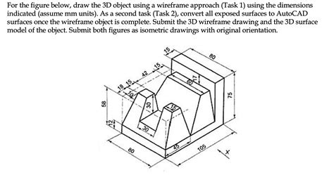 Solved For The Figure Below Draw The 3d Object Using A Wireframe Course Hero