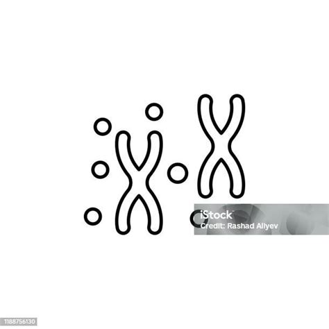 Dna 염색체 아이콘 Ui 및 Ux 웹 사이트 또는 모바일 응용 프로그램에 대한 간단한 라인 유전자 변형 아이콘의 개요 벡터