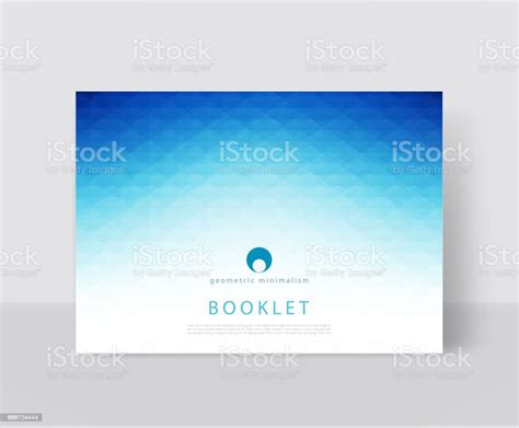 블루 브로슈어 서식 파일의 벡터 그림입니다 현대 소책자 플라이어 커버 사업 보고서입니다 기하학 요소 입니다 비즈니스 디자인에 대 한 추상적인 배경입니다 0명에 대한 스톡