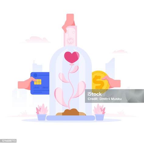 생태 프로젝트에 돈을 투자하는 사람들 플랫 벡터 일러스트레이션 통화에 대한 스톡 벡터 아트 및 기타 이미지 통화 가공의