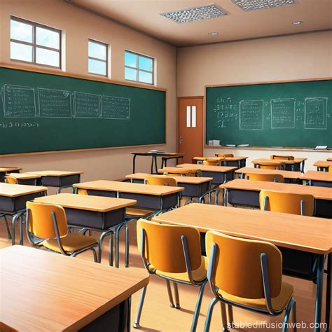 Empty Classroom Scene Stable Diffusion Online