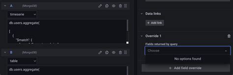 Panel Override Field Returned By Query Doesnt Show Configured Queries Table Panel Grafana