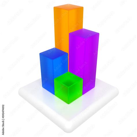 Transparent Cube Graphics With Marked Parts On A Colorful Background Illustration For