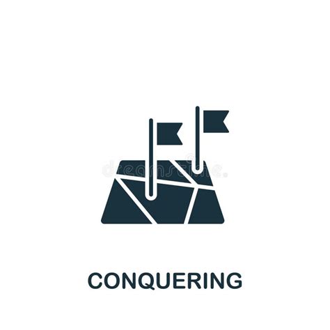 Conquering Icon Monochrome Simple Sign From Challenges Collection Stock Vector Illustration