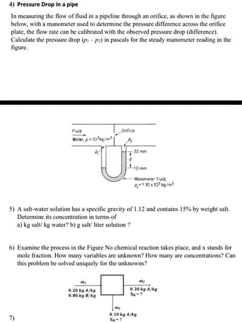 4 Pressure Drop In A Pipe In Measuring The Flow Of Fluid In A Pipeline Through An Orifice As