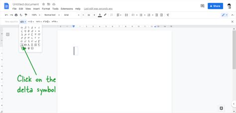How to Insert a Delta Symbol in Google Docs Δ δ