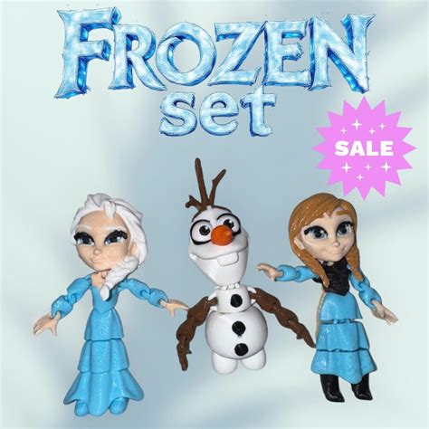 Frozen Set Of 3 Etsy