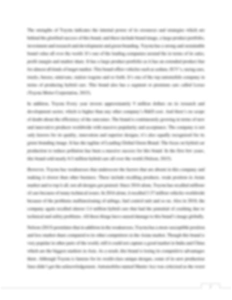 Solution Toyota Swot Pestle Analysis Studypool