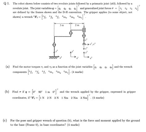 2 1 The Robot Shown Below Consists Of Two Revolute