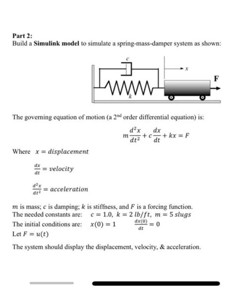 solved part 2 build a simulink model to simulate a