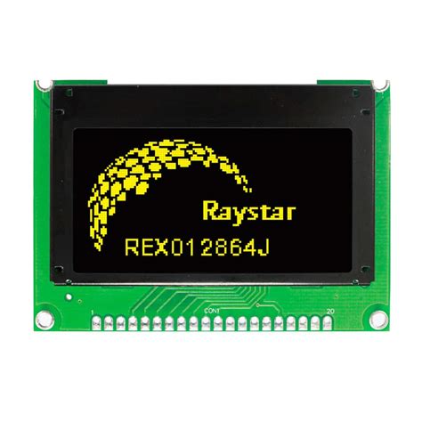 REX012864J Series 128x64 COG On PCB OLED 75 0mm X 52 7mm 2 42 Easby Electronics