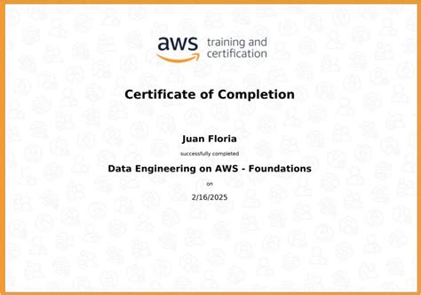 Data Engineering On Aws Juan M