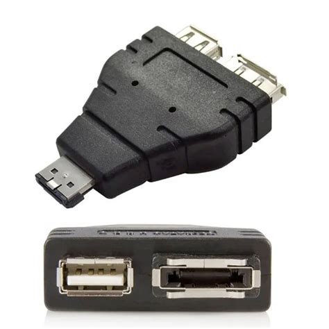 NEW In Power ESATA To ESATA USB Combo Splitter Converter Adapter ESATA Male To USB Type
