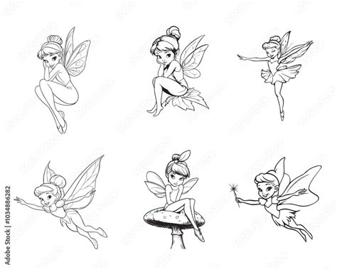 Tinkerbell Clipart Black And White