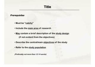 How To Write A Research Protocol PPT