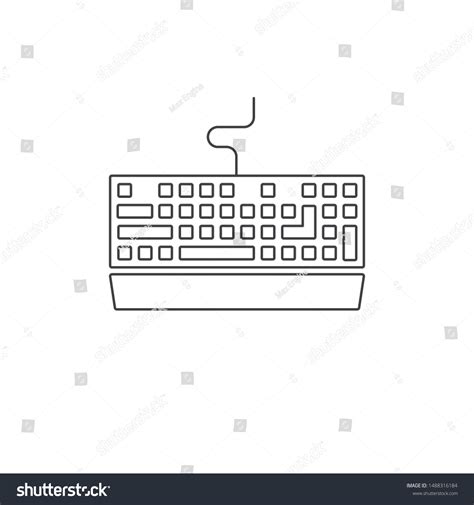 Keyboard Vector Icon Keyboard Linear Sign Stock Vector Royalty Free 1488316184 Shutterstock