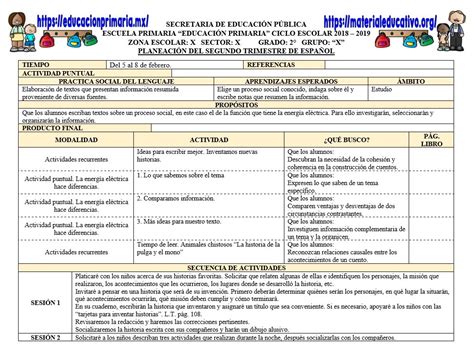 Planeaciones Segundo Grado De Primaria Tercer Trimestre 2023 2024 My