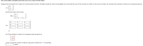 Solved Set Up The System Of Equations And Then Solve It By Chegg Com