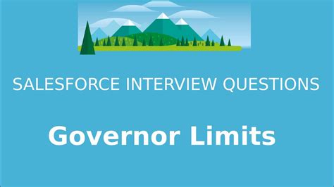 Salesforce Interview Questions Governor Limits Youtube