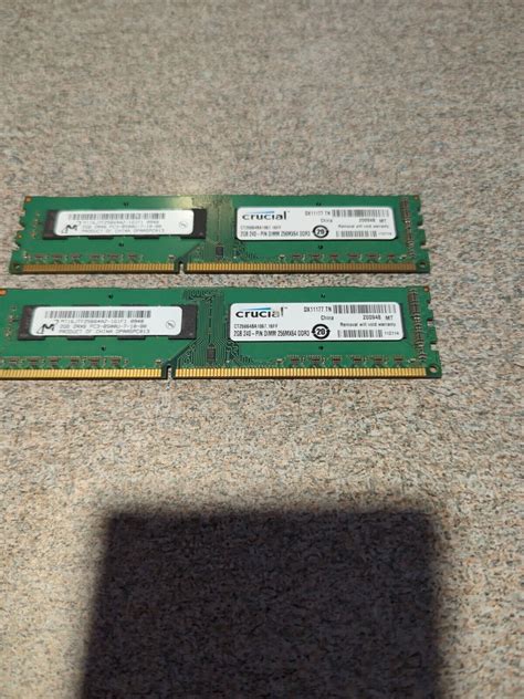 Mt16jtf25664az 1g1f1 2gb Dx11177tn Ddr3 Pin Dimm Ebay