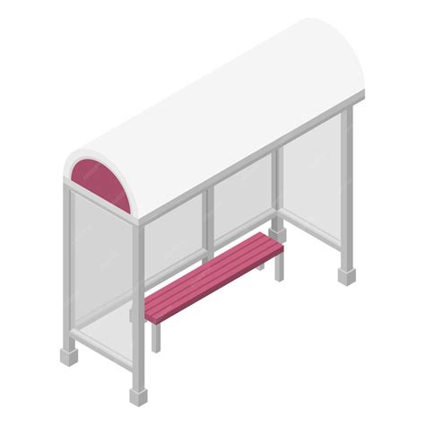 Premium Vector Empty Bus Stop Icon Isometric Of Empty Bus Stop Vector