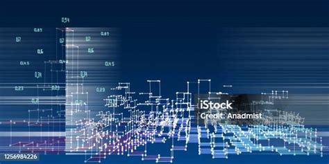 추상 해석 인포그래픽 배경과 흐린 선 3d 다이어그램 분석 알고리즘 도시 네트워크 개념 데이터 차트입니다 빅 데이터 감각 지각에 대한 스톡 벡터 아트 및 기타 이미지