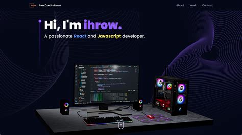 Github Ihrowreact Portfolio Portfolio Website Created Using React And Threejs