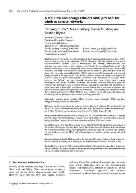 Pdf A Real Time And Energy Efficient Mac Protocol For Wireless Sensor