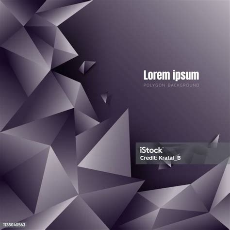 어두운 크리스탈 다각형 추상적인 배경 3d 광물 프레임 웹 사이트 표지 포스터 배너 브로셔 등을 위한 공간 템플릿 0명에 대한 스톡 벡터 아트 및 기타 이미지 Istock