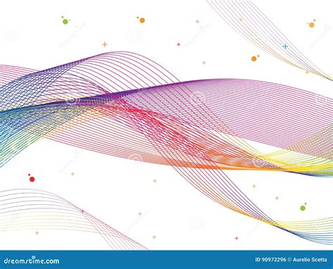 Abstract Smooth Color Wave Vector Curve Flow Colorful Motion Illustration Stock Vector