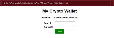 Crypto Wallet Using Chatgpt Html Css Javascript And Testrpc My