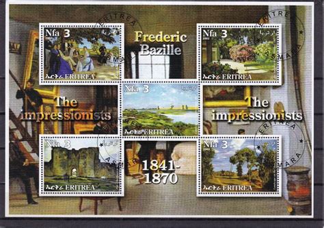 SA E Eritrea Paintings Frederic Bazille Used Souvenir Sheet Cinderella Specialty