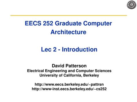 Ppt Eecs 252 Graduate Computer Architecture Lec 2 Introduction