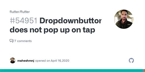 Dropdownbutton Does Not Pop Up On Tap Issue Flutter Flutter GitHub