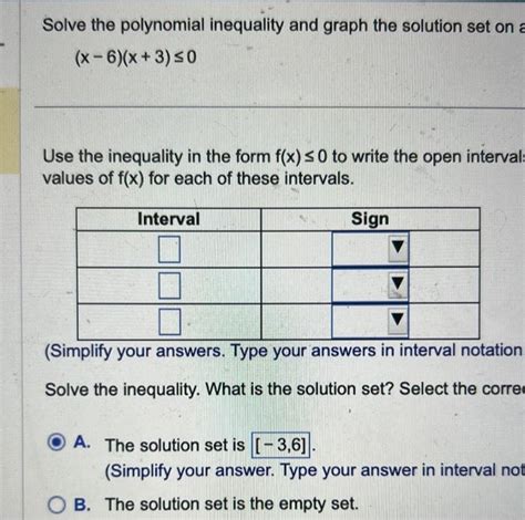Solved Solve The Following Inequality Graph The Solution Chegg Com