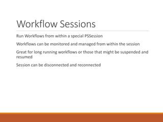 Intro To PowerShell Workflow PPT