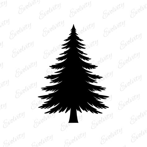 Pine Tree Svg Bundle Christmas Silhouette Clipart Winter Trees Svg