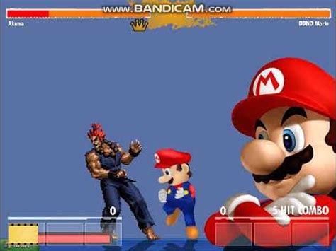 Cinderverse Mugen Battle 255 Akuma Vs Ddnd Mario Youtube