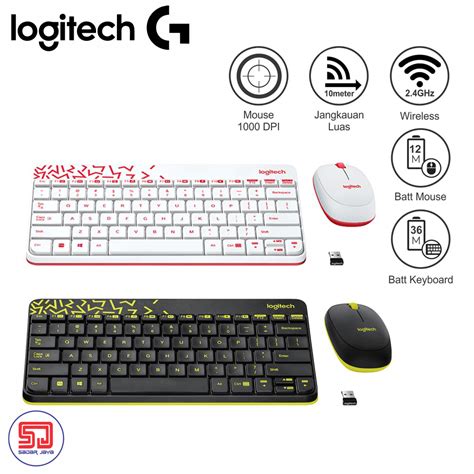 Logitech MK240 Nano Keyboard And Mouse Wireless Original Sadar Jaya Komputer