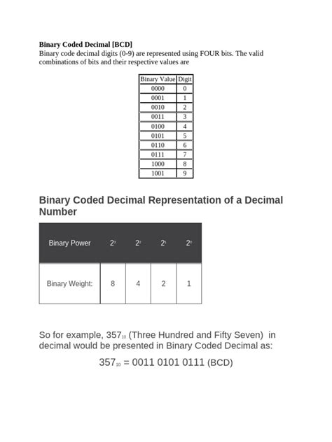 Binary Coded Decimal Pdf Binary Coded Decimal Decimal
