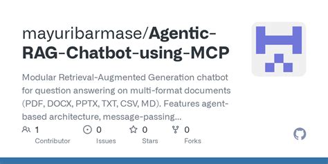 Github Mayuribarmaseagentic Rag Chatbot Using Mcp Modular Retrieval Augmented Generation