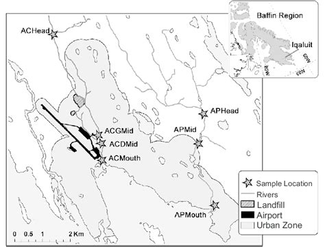 Location Of Benthic Sampling Sites For Airport Creek And The Apex