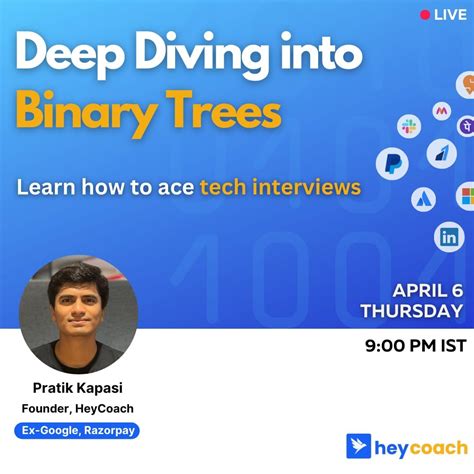 Pratik Kapasi On Linkedin Dsa Binarytrees Tech Interview