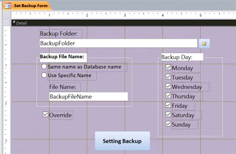 Create Auto Backup File Or Data In Access