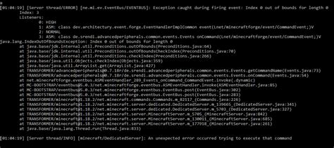 1182 Stacktrace Showing Up In Console On Wrong Command · Issue 339 · Intelligencemodding