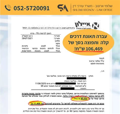 עברתם תאונת דרכים קלה או חמורה מגיע לכם פיצוי שלומי ארונוב משרד עורכי דין