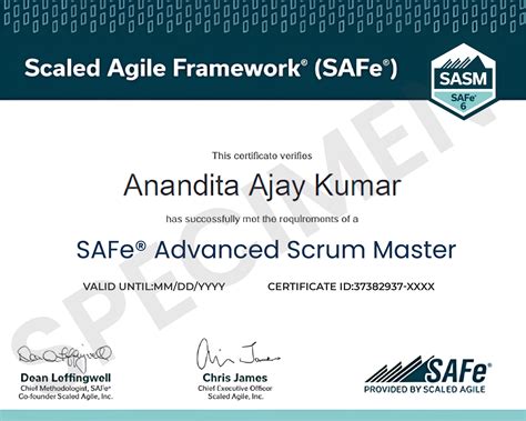 Safe® 5 Advanced Scrum Master Course Agilemania