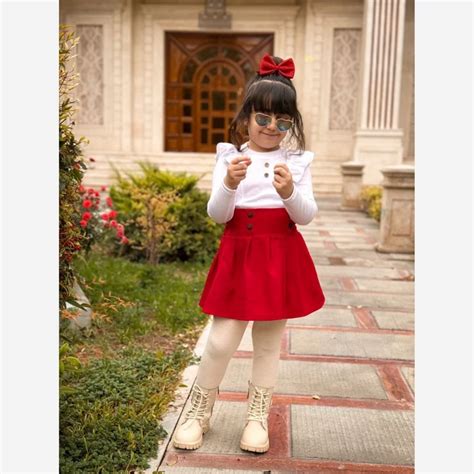 خرید و قیمت لباس دخترانه یلدایی بلوز دامن دخترانه سایز 35 و 40 ، فانریپ